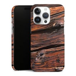 DeinDesign iPhone 14 Pro Handy Premium Case Smartphone Handyh&uuml;lle Schutzh&uuml;lle matt Beams Wood Wooden Look Premium Case