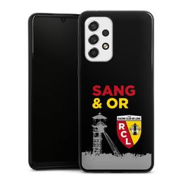 DeinDesign Galaxy A33 5G Handy Slim Case extra d&uuml;nn Silikon Handyh&uuml;lle schwarz H&uuml;lle Racing Club De Lens Rcl Official Licensed Product Silikon Slim Case