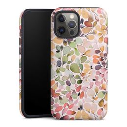 DeinDesign iPhone 12 Pro Max Handy Panzer Handyh&uuml;lle robuste Outdoor H&uuml;lle Schutzh&uuml;lle gl&auml;nzend Eukalyptus Muster Pattern Tough Case