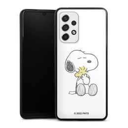 DeinDesign Galaxy A33 5G Handy Slim Case extra d&uuml;nn Silikon Handyh&uuml;lle schwarz H&uuml;lle Peanuts Love Snoopy Silikon Slim Case