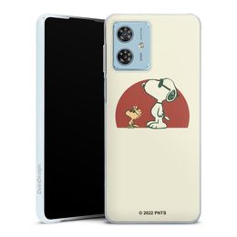 DeinDesign Motorola Moto G54 5G Handy Silikon H&uuml;lle Case transparent Handyh&uuml;lle Snoopy Kindheit Official Licensed Product Silikon Case