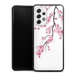 DeinDesign Galaxy A33 5G Handy Slim Case extra d&uuml;nn Silikon Handyh&uuml;lle schwarz H&uuml;lle Cherry Blossom Aisa Japan Silikon Slim Case