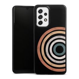 DeinDesign Galaxy A33 5G Handy Slim Case extra d&uuml;nn Silikon Handyh&uuml;lle schwarz H&uuml;lle Circle Rainbow Water Colour Silikon Slim Case