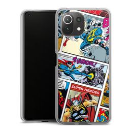 DeinDesign Xiaomi Mi 11 Lite 5G NE Handy Silikon H&uuml;lle Case transparent Handyh&uuml;lle Marvel Comic Avengers Silikon Case