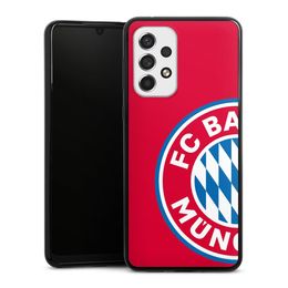 DeinDesign Galaxy A33 5G Handy Slim Case extra d&uuml;nn Silikon Handyh&uuml;lle schwarz H&uuml;lle Fcb Official Licensed Product Fc Bayern M&uuml;nchen Silikon Slim Case