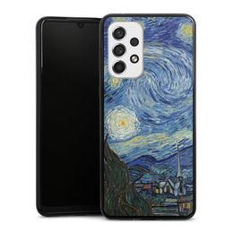 DeinDesign Galaxy A33 5G Handy Slim Case extra d&uuml;nn Silikon Handyh&uuml;lle schwarz H&uuml;lle The Starry Night Kunst Silikon Slim Case