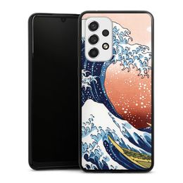 DeinDesign Galaxy A33 5G Handy Slim Case extra d&uuml;nn Silikon Handyh&uuml;lle schwarz H&uuml;lle Die Gro&szlig;e Welle Vor Kanagawa Art Japan Silikon Slim Case