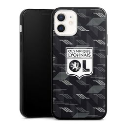 DeinDesign iPhone 12 mini Handy Slim Case extra d&uuml;nn Silikon Handyh&uuml;lle schwarz H&uuml;lle Olympique Lyonnais Official Licensed Product Ol Silikon Slim Case