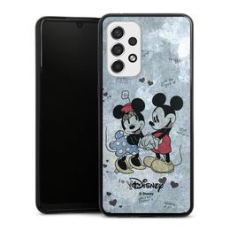 DeinDesign Galaxy A33 5G Handy Slim Case extra d&uuml;nn Silikon Handyh&uuml;lle schwarz H&uuml;lle Vintage Disney Silikon Slim Case