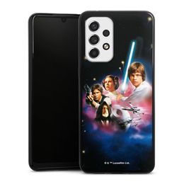 DeinDesign Galaxy A33 5G Handy Slim Case extra d&uuml;nn Silikon Handyh&uuml;lle schwarz H&uuml;lle Star Wars Merchandise Lightsaber Silikon Slim Case