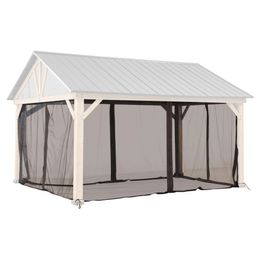 Pavillon-Seitenteil Gazebo Netz f&uuml;r 404x465cm, 4 Stk.