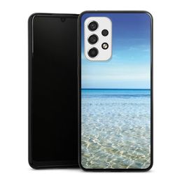 DeinDesign Galaxy A33 5G Handy Slim Case extra d&uuml;nn Silikon Handyh&uuml;lle schwarz H&uuml;lle Urlaub Ocean Sky Silikon Slim Case