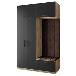 GARDEROBENSCHRANK REMA 150/240/60 cm Modern Garderobe-Set Eiche Wotan