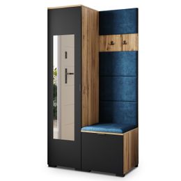 GARDEROBENSCHRANK VIRA 95/181/51 cm Modern Garderobe-Set Eiche Wotan