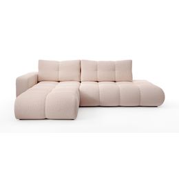 ECKSOFA DUCA L-S Orange Jersey mit Schlaffunktion