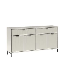 KOMMODE ZIGO 165,5/86/40,6cm mit 2 Schubladen 4 T&uuml;ren Kaschmir