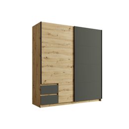 SCHWEBET&Uuml;RENSCHRANK KOVAN 180,8/198,3/59,3cm 2-t&uuml;rig Graphitfarben