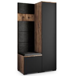 GARDEROBENSCHRANK LORI 95/181/51 cm Modern Eichefarben