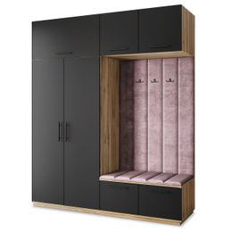 GARDEROBENSCHRANK REMA 200/240/60 cm Modern Garderobe-Set Eiche Wotan