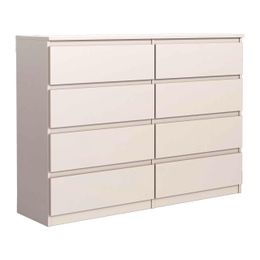 KOMMODE NUDO 138,5/101,5/39cm mit 8 Schubladen T&uuml;ren Kaschmir