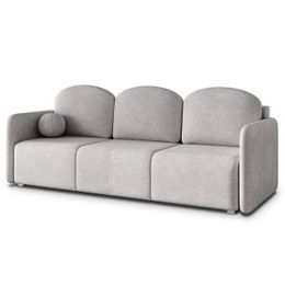 BETTSOFA SUVI III NV Hellgrau Geflochtener Stoff mit Schlaffunktion