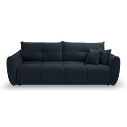BETTSOFA MODA Blau Chenille-Stoff mit Schlaffunktion