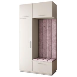 GARDEROBENSCHRANK REMA 120/240/60 cm Modern Garderobe-Set Kaschmir
