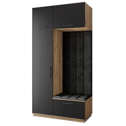 GARDEROBENSCHRANK REMA 120/240/60 cm Modern Eiche Wotan