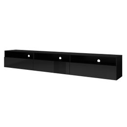 LOWBOARD ATENEO 270x41x40 cm mit 3 T&uuml;ren Schwarz