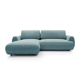 ECKSOFA ZEST Blau Geflochtener Stoff mit Schlaffunktion