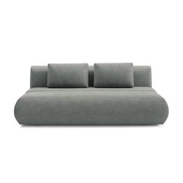 BETTSOFA ATOMO Grau Chenille-Stoff mit Schlaffunktion