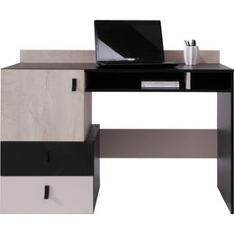 SCHREIBTISCH ISEO 125x55x86 cm B&uuml;rotisch Computertisch, Schwarz