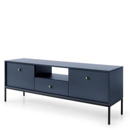 LOWBOARD MONDO 153,4x39x56,2 cm mit 1 Schubladen und 2 T&uuml;ren Blau