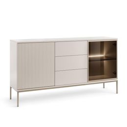 SIDEBOARD SENTIERO 154/83/39 cm mit LED 3 Schubladen und 2 T&uuml;ren Kaschmir