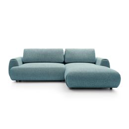 ECKSOFA ZEST Blau Geflochtener Stoff mit Schlaffunktion