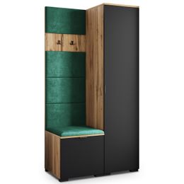 GARDEROBENSCHRANK LORI 95/181/51 cm Modern Garderobe-Set Eiche Wotan