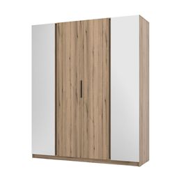 DREHT&Uuml;RENSCHRANK CAGLIARI 200/239/61,9cm 4-t&uuml;rig mit Spiegel Goldfarben
