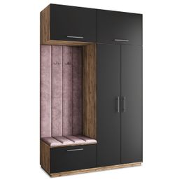 GARDEROBENSCHRANK REMA 150/240/60 cm Modern Garderobe-Set Eiche Lefkas
