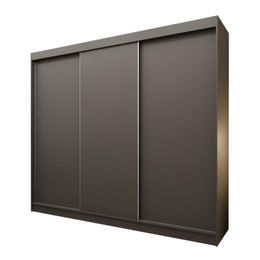 SCHWEBET&Uuml;RENSCHRANK SOFIA 240/216/61 cm 3-t&uuml;rig Grau