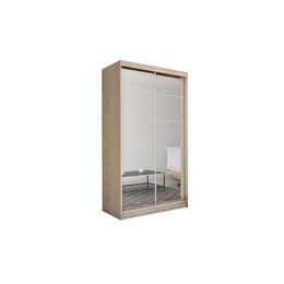 SCHWEBET&Uuml;RENSCHRANK FIORELLA 150/216/61 cm 2-t&uuml;rig mit Spiegel Sonoma Eiche