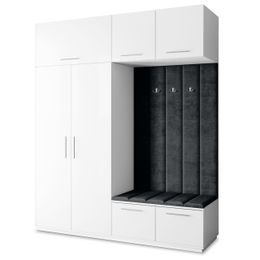 GARDEROBENSCHRANK REMA 200/240/60 cm Modern Wei&szlig;