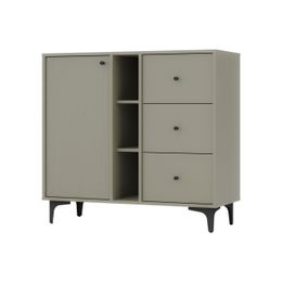 KOMMODE TORINO 100/94/41 cm mit 3 Schubladen 1 T&uuml;ren Hellgr&uuml;n