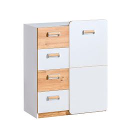 KOMMODE MANTI 80/99,5/40cm mit 4 Schubladen 1 T&uuml;ren Wei&szlig;