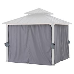 Pavillon-Seitenteil Gazebo Vorhang f&uuml;r 300x300cm, 4 Stk.
