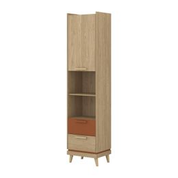 B&Uuml;CHERREGAL ACARA 50x40x215 cm, Regal Eichefarben