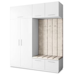 GARDEROBENSCHRANK REMA 200/240/60 cm Modern Wei&szlig;