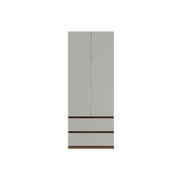 DREHT&Uuml;RENSCHRANK VELEN 90/230,5/51,4cm 2-t&uuml;rig Nussbaumfarben