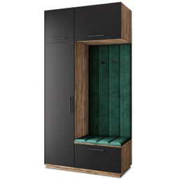 GARDEROBENSCHRANK REMA 120/240/60 cm Modern Garderobe-Set Eiche Lefkas
