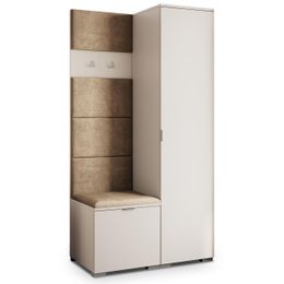 GARDEROBENSCHRANK LORI 95/181/51 cm Modern Garderobe-Set Kaschmir
