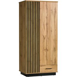 DREHT&Uuml;RENSCHRANK KIMA 90/193,6/52cm 2-t&uuml;rig Eiche Wotan